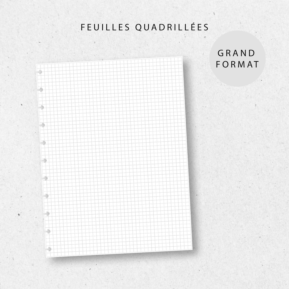 Feuilles quadrillées | Grand format – Un jour à la fois