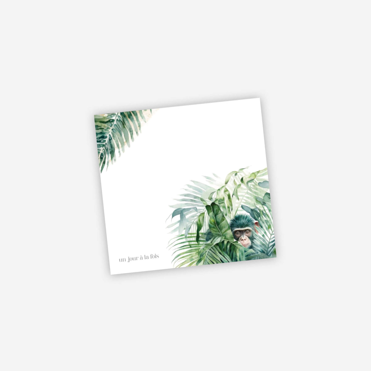Bloc-note autocollant Chimpanzé – Un jour à la fois